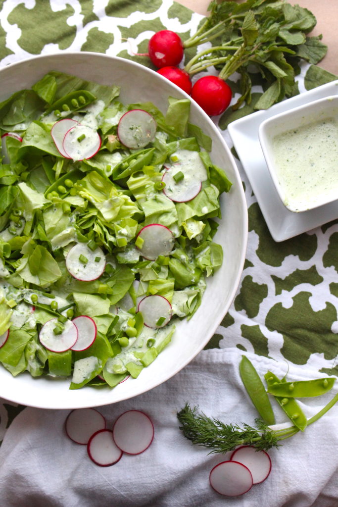 Spring Salad with Buttermilk Herb Dressing - So Happy You Liked It